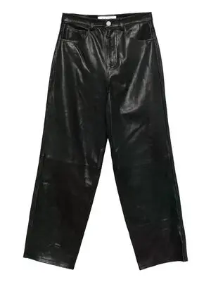 RÓHE Baggy Leather Trousers - Black
