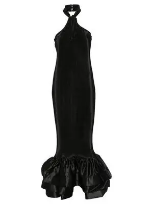 L'IDEE Soho Ruffled Maxi Dress - Black