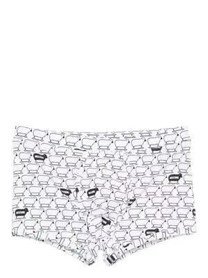 Moschino Sheep-print Swim Shorts - White