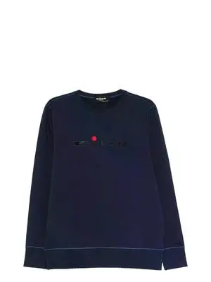 Kiton Logo-embroidered Sweatshirt - Blue
