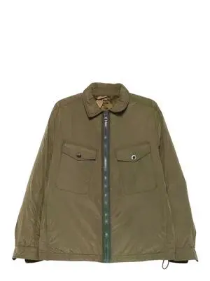 TEN C Zip-up Overshirt - Green