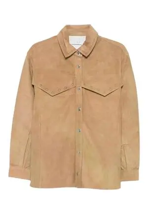 IRO PARIS Suede Jacket - Neutrals