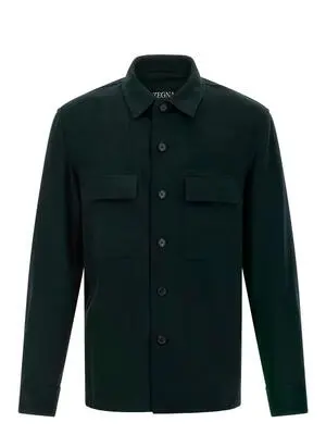 Zegna Chest-pocket Button Shirt - Green
