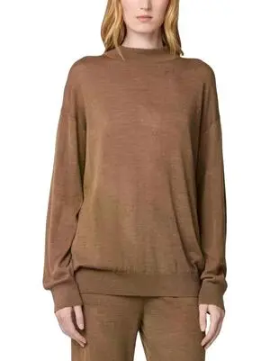 TOD'S Long-sleeve Mock-neck Sweater - Brown
