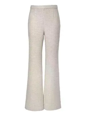 WEILL Tweed Wide Leg Trousers - White