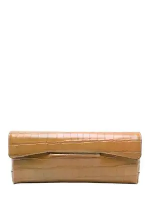 TOTEME Croco-embossed Clutch Bag - Brown