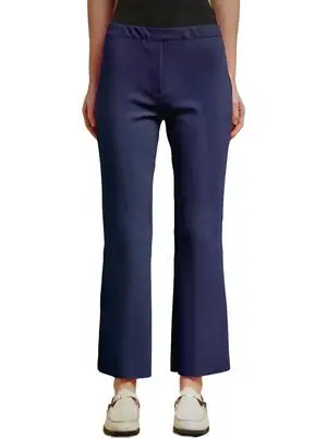Liviana Conti Mid-rise Flared Trousers - Blue
