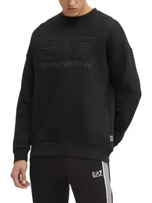Emporio Armani Logo-embossed Sweatshirt - Black