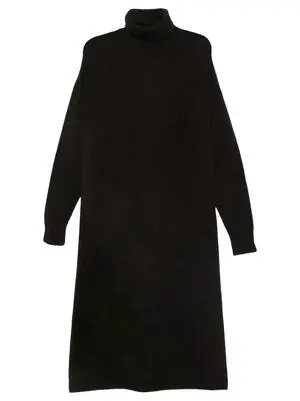 6397 Roll-neck Midi Dress - Black