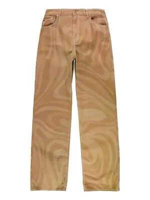Emilio Pucci Marmo Print Jeans - Brown