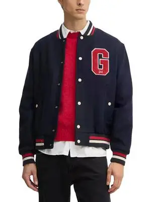 Gant Appliqué Buttoned Jacket - Blue