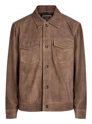 Rag & Bone Suede Overshirt - Brown