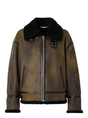 Nour Hammour Portia Shearling Jacket - Brown