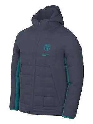 Nike Barcelona Fc Synthetic Filled Jacket - Navy Blue