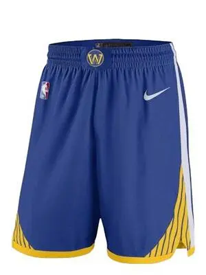 Nike Nba Golden State Warriors Team Limited Swingman Shorts - Blue/yellow