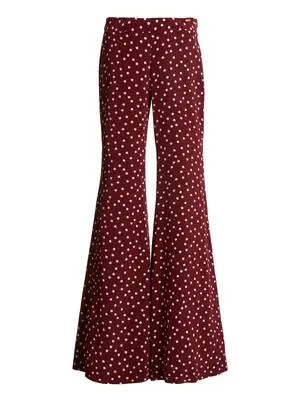 Françoise Zaoua Wide Leg Trousers - Burgundy