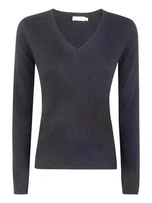ABSOLUT CASHMERE V-neck Long Sleeve Sweater - Black