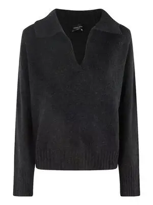 ROBERTO COLLINA Collared Sweater - Black