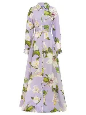 LEO LIN Josephine Buttoned Maxi Dress - Purple