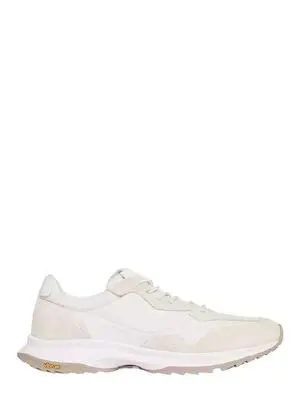 SCAROSSO Lace-up Suede Sneakers - White