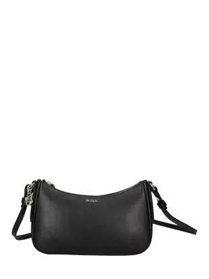 BOSS Numah Leather Shoulder Bag - Black