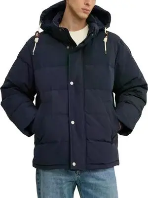 Gant Buttoned Hooded Jacket - Blue