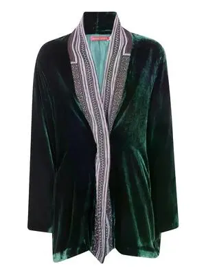 BIANCO LEVRIN Patterned Velvet Jacket - Green