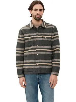 Billy Reid Heirloom Stripe Woodsman Jacket - Asphalt Multi