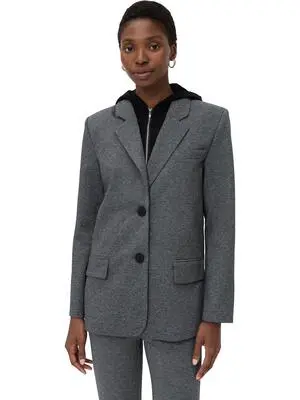 Lioness Downtown Herringbone Blazer - Grey Marle