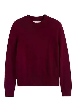 Chinti & Parker Cropped Crew-neck Sweater - Red
