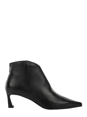 CHANTAL Pointed Toe Leather Boots - Black