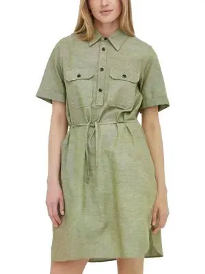 G-star Raw Buttoned-pocket Shirt Dress - Green