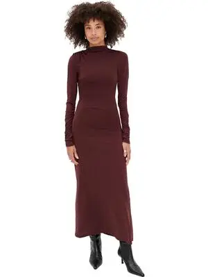 Lioness Contour Maxi Dress - Chocolate