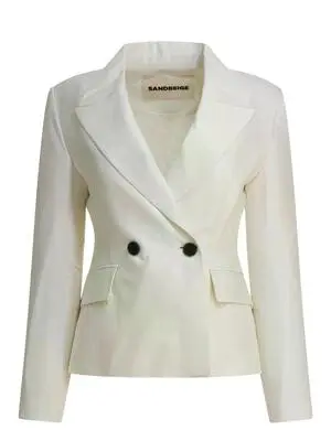 SANDBEIGE Double-breasted Jacket - White