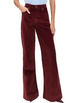 Rag & Bone Skylar High-rise Corduroy Trousers - Burgundy