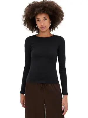 LESET Nando Slim-fit Long-sleeve Tee - Black