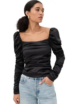 Caroline Constas Long Sleeve Top - Black