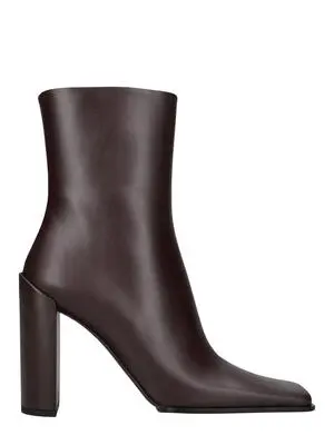 Alaïa Leather Square-toe Ankle Boots 90 - Brown