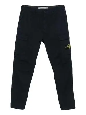 Stone Island Cotton Cargo Trousers - Blue