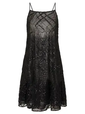 Emporio Armani Embellished Backless Long Dress - Black