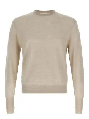 MA'RY'YA Wool And Silk-blend Sweater - Beige