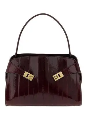 FERRAGAMO Hug Soft Shoulder Bag Bordeaux