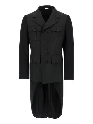 Comme Des Garçons Double Layer Blazer Jacket - Black