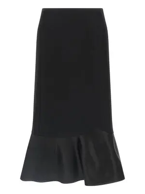 Fendi Grain De Poudre Midi Skirt - Black