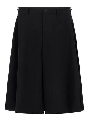 Comme Des Garçons Extra Loose Leg Bermuda Shorts - Black