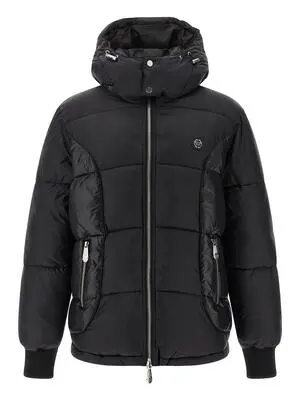 Philipp Plein Logo Patch Down Jacket - Black