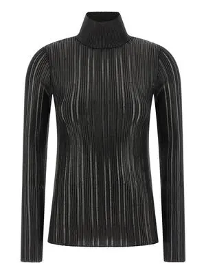 ELISABETTA FRANCHI Tricot Ribbed Knit Sweater