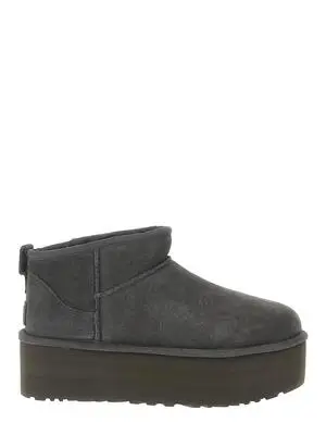 UGG Classic Ultra Mini Platform Ankle Boots - Gray