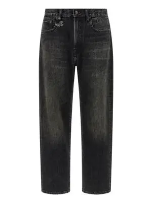 R13 Bf' Straight Leg Jeans - Black