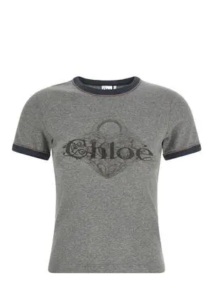 CHLOÉ Chloé Chiné Mélange Jersey T-Shirt